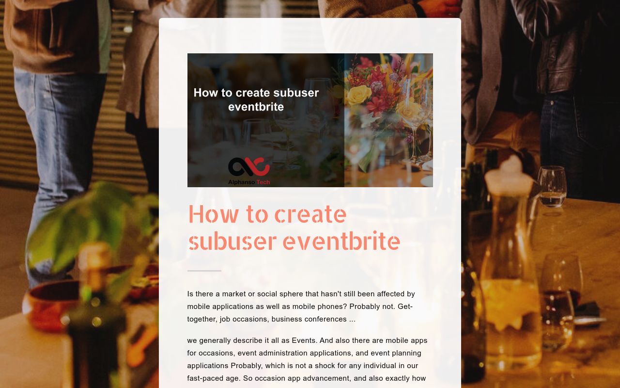 How to create subuser eventbrite